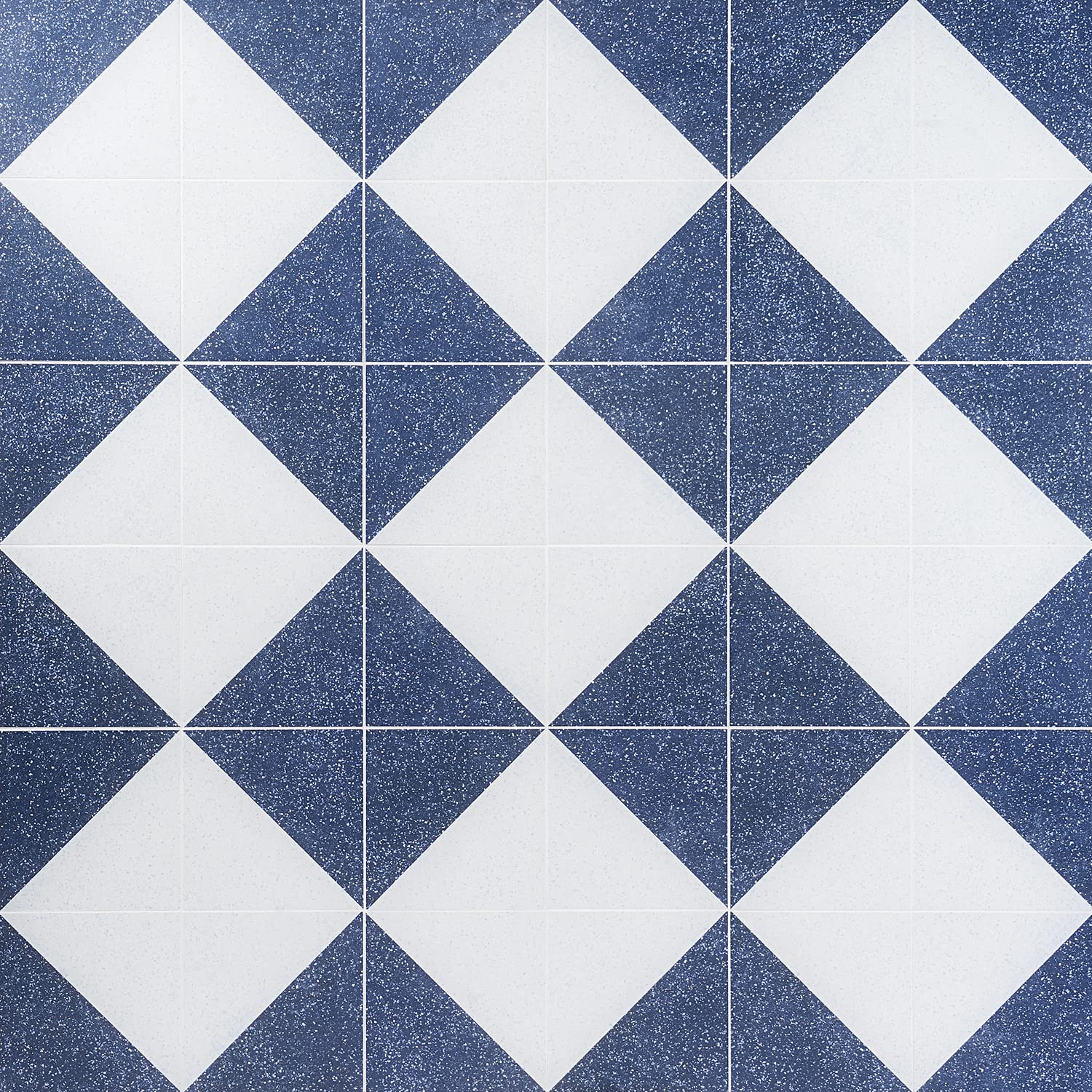 Elizabeth Sutton Cameo Terrazzo Dos Navy 7.87 in. x 7.87 in. Matte Porcelain Floor and Wall Tile (10.76 Sq. Ft. / Case)