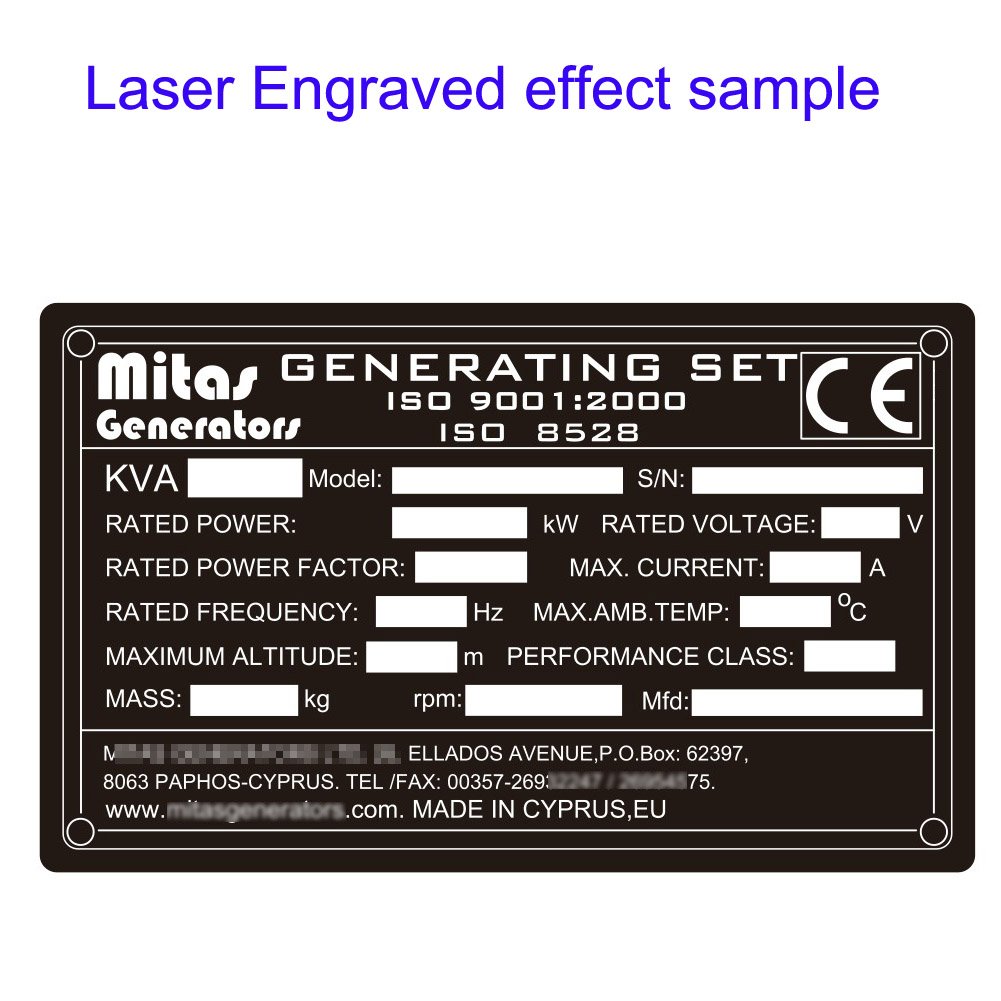 Ebamaz Anodized Aluminium Laser Engraved Mount Metal Plate Etching Sheets 100X50mm Round Corner with Adhesive (1 Color 1PCS, Blank, 4PCS)