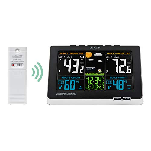 La Crosse Technology 308-1414MB-INT Wireless Color Weather Station with Mold Indicator, Black