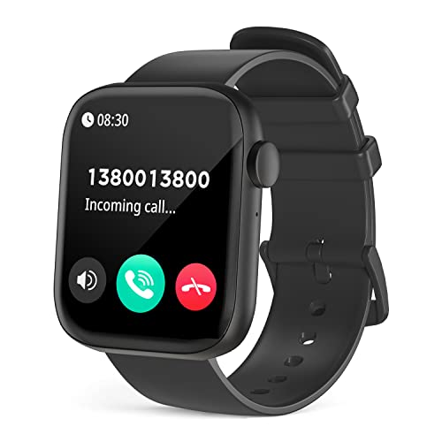 Smart Watch(Answer/Make Calls), 1.8” Full Touch Screen Smartwatch with AI Voice Assistant Heart Rate Sleep Tracker, IP67 Waterproof Watch with 120+ Sports Modes for Men Women Compatible Android iOS