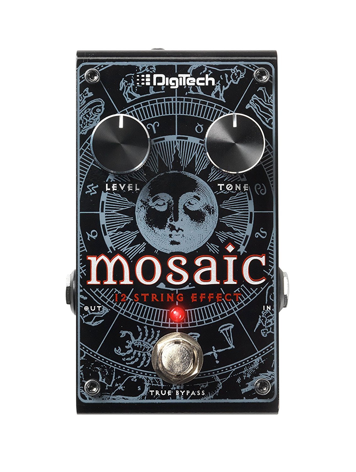 Digitech MOSAIC 12-String Effect Pedal Bundle with 9V Power Supply, Patch Cable, and Dunlop PVP101 Pick Pack