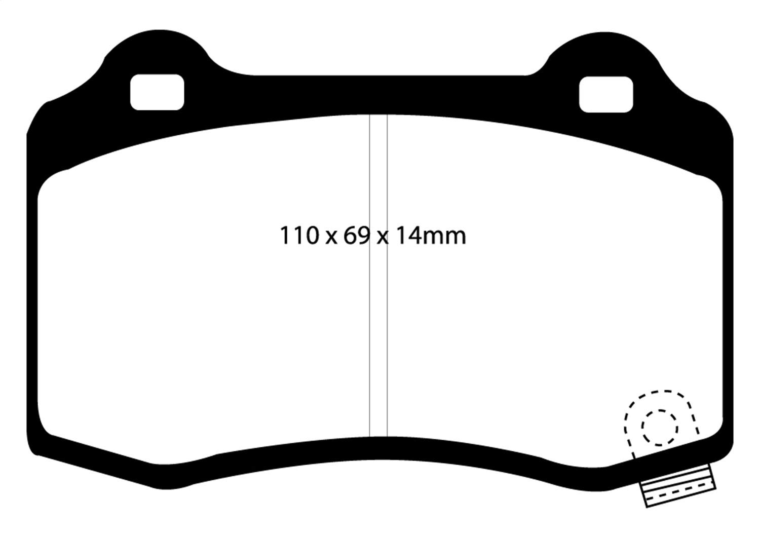EBC Brakes DP41788R Yellowstuff Street and Track Brake Pad