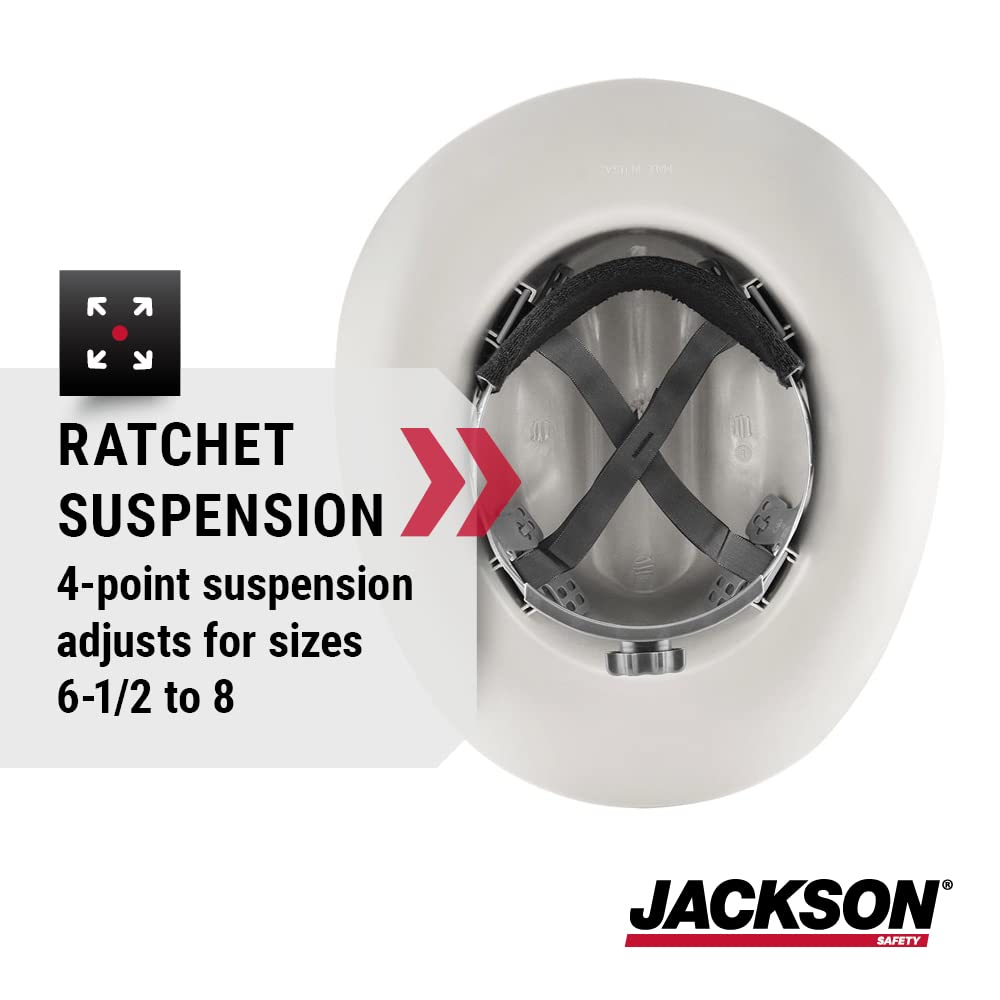 Jackson Western Hard Hat, White, Wide brim (138-19500)