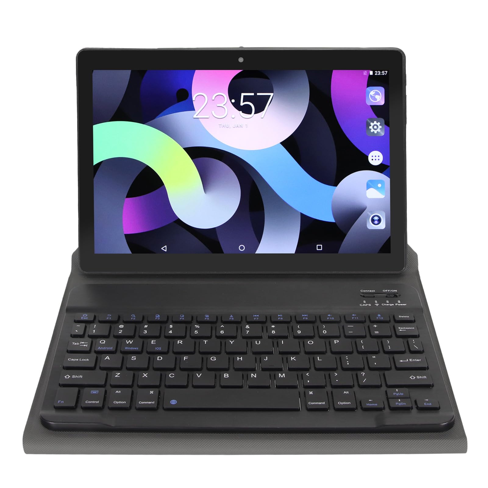 FOLOSAFENAR Office Tablet, 4GB RAM 64GB ROM 10.1in FHD US Plug Gaming Tablet 5G WiFi Dual Camera for School (#1)