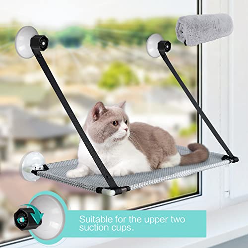 Topmart Strong Suction Cups for Cat Window Perch, for Cat Window Hammock,for Cat Window Resting Seat ,Up to 30lbs (2 Pack)
