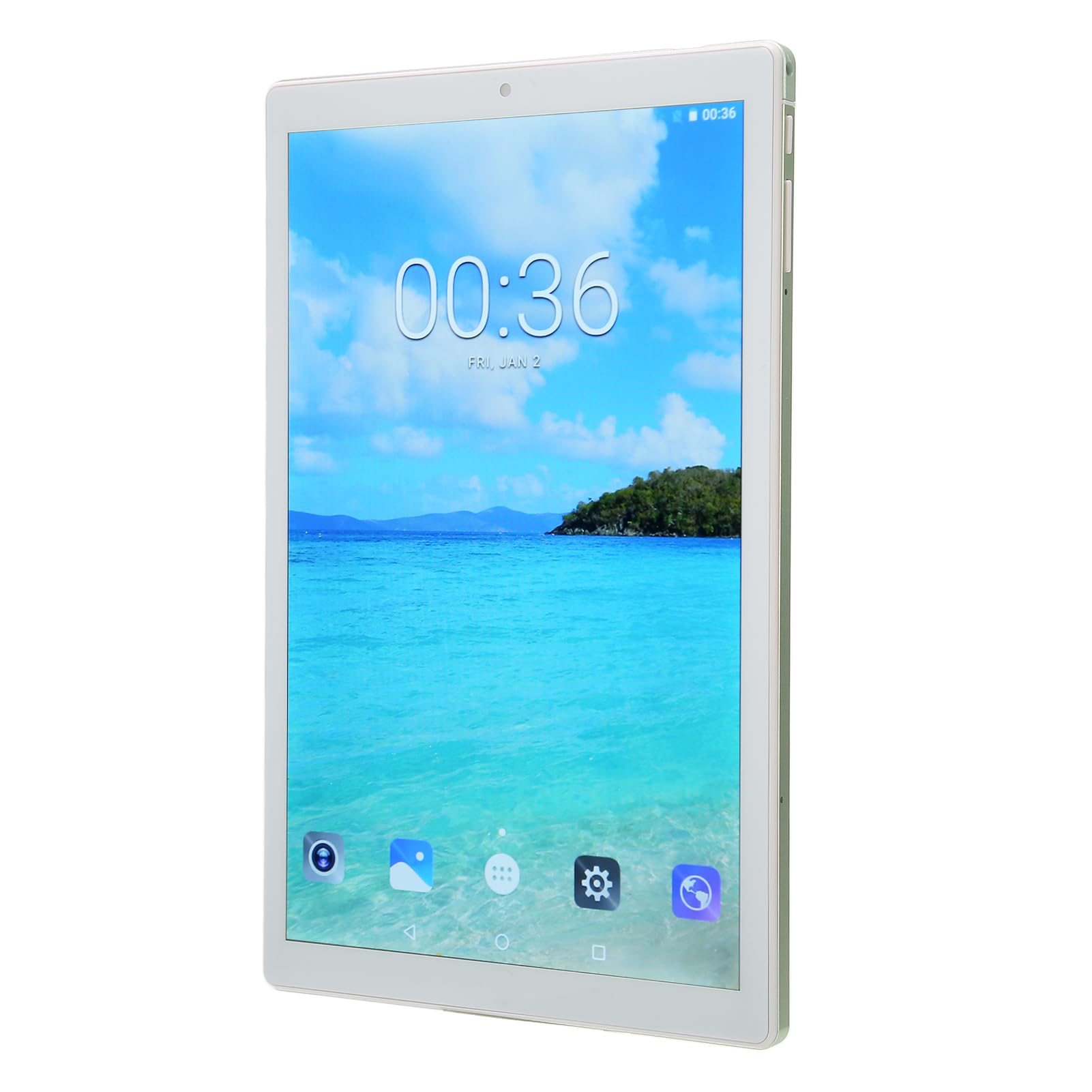 DAUZ HD Tablet, Fast Charge 10.1 Inch HD Tablet US Plug 100-240V Front 5MP Rear 8MP 6000mAh for Work for Study (Green)