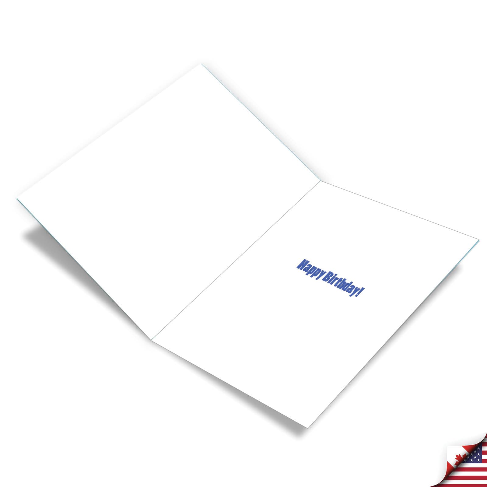 NobleWorks - 1 Large Birthday Greeting Card (8.5 x 11 Inch) - Fun Bday Celebration, Stationery Notecard - Big HB Son J6349BDG