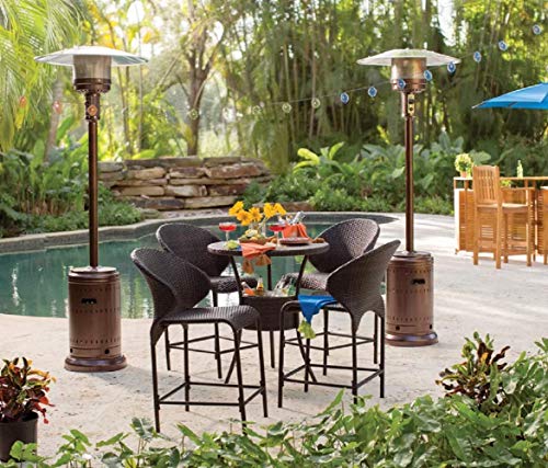 LEMI Patio Heater Covers Waterproof with Zipper and Adjustable Strap, Propane Heater Cover Gas Heater Cover, 34x 19x 89 Inch Fits Most Round Standup Patio Heaters, Black