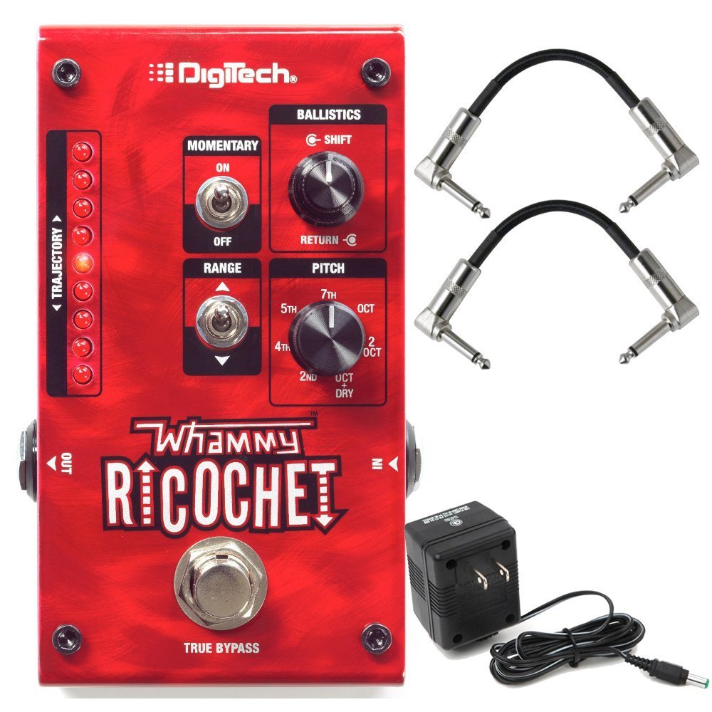 DigiTech Whammy Ricochet Pitch Shifting Guitar Effects Pedal with Patch Cables & Power Supply