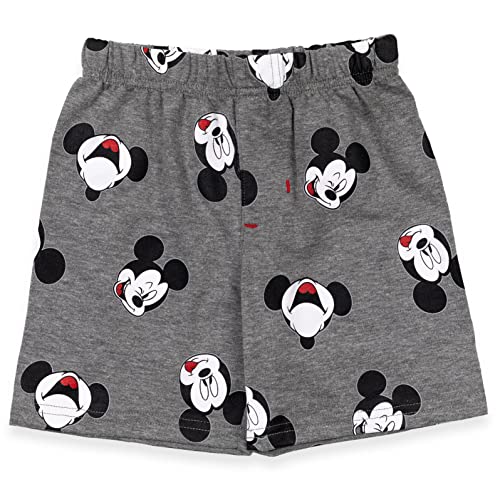 Disney Mickey Mouse Infant Baby Boys Graphic T-Shirt & French Terry Shorts White/Grey 18 Months
