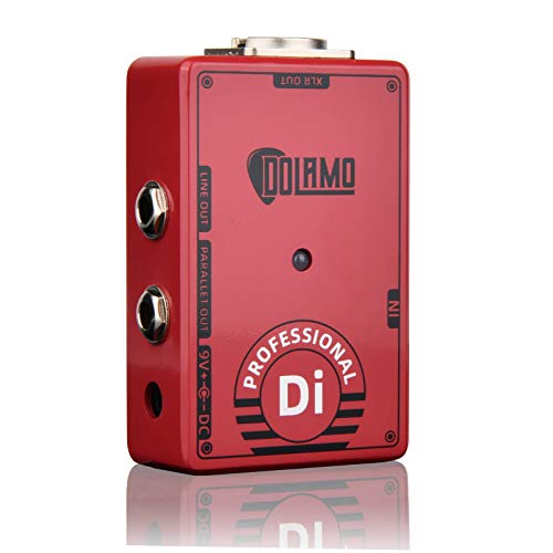 Electric Guitar Professional Effect Pedal True Bypass Active DI Box - DC 9V Regular Adapter with XLR Out Line in Line Out Parallel Out