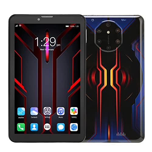 lennis 7 Inch Call Tablet Dazzling Orange Expandable Up to 128GB 4GB 32GB Front 500W Rear 800W HD Tablet 100-240V for Android 10.0 (US Plug)