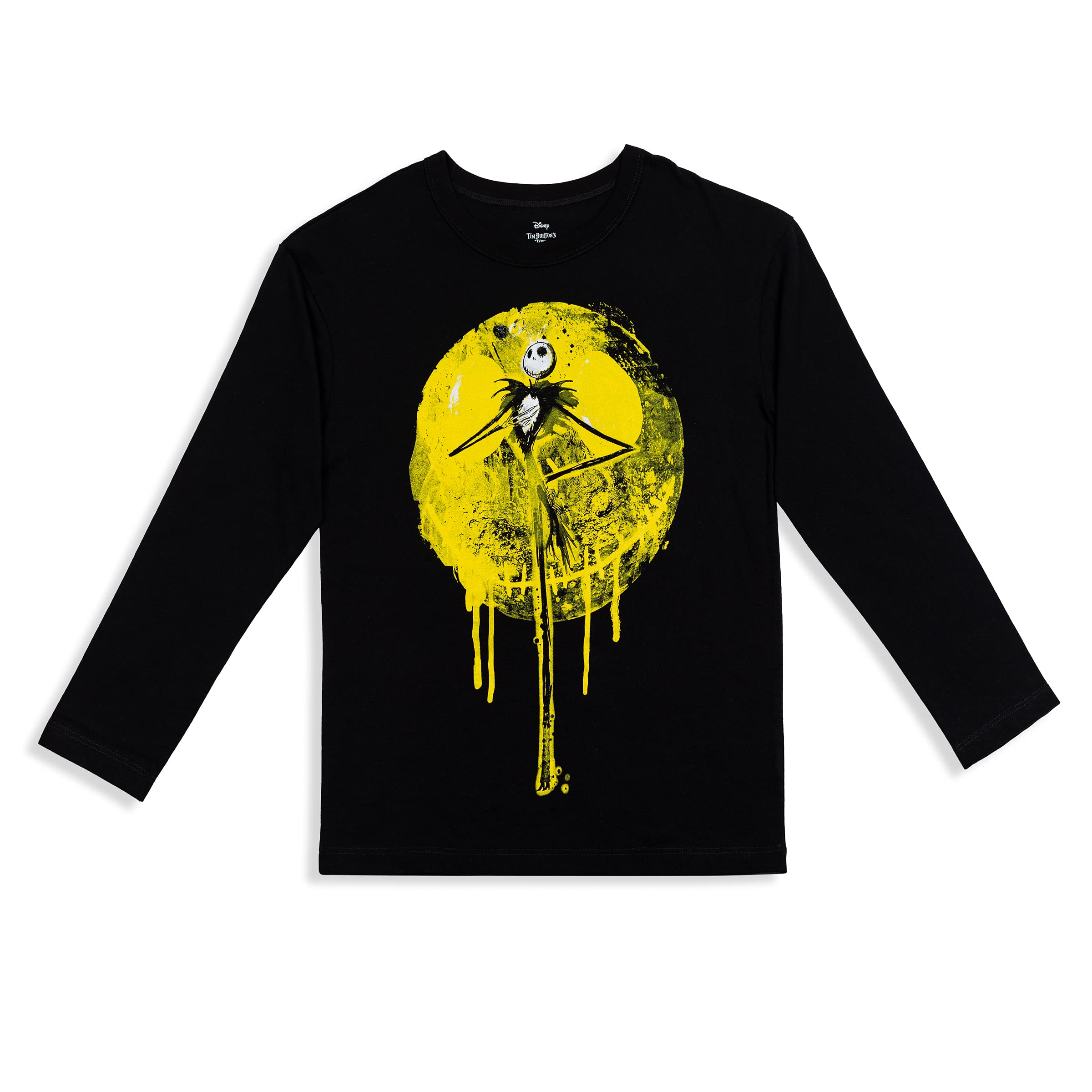 Disney Nightmare Before Christmas Jack Skellington Big Boys 2 Pack Long Sleeve T-Shirt 18 Black/Gray