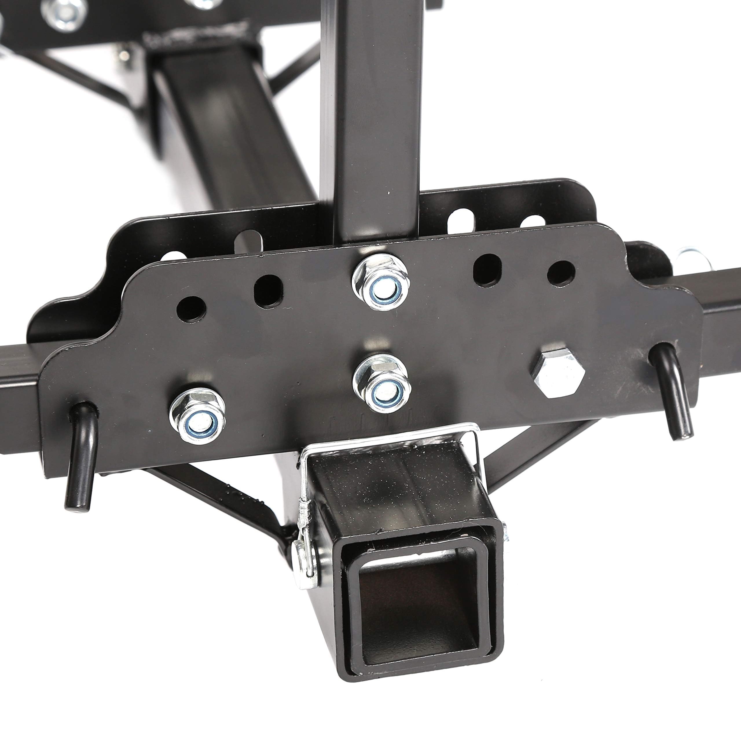 ECOTRIC Rack Hitch Mounted 4 Bikes Platform Style Foldable Bicycles Carrier for Cars Trucks SUV with 2" Hitch 200 Lbs Total