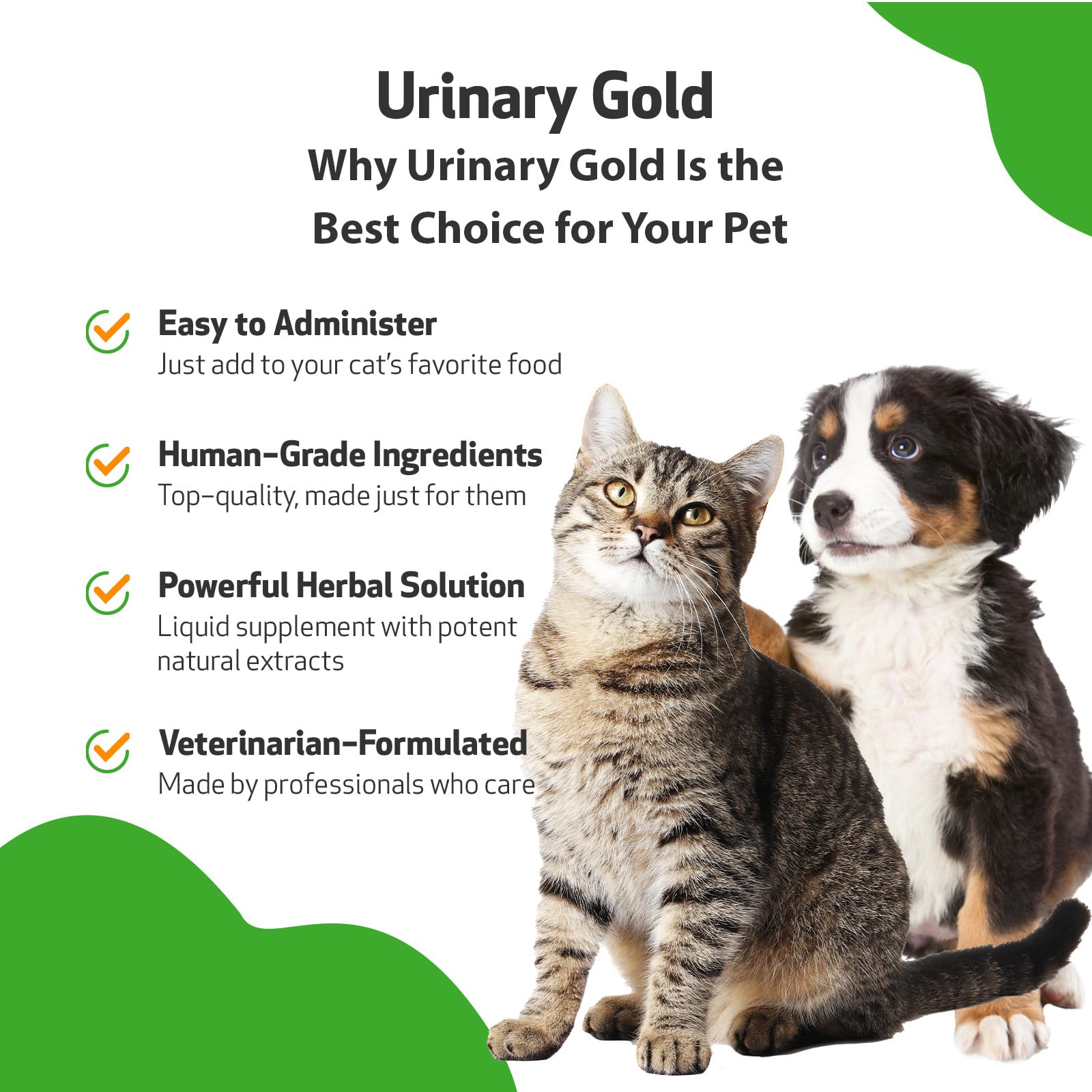 Pet Wellbeing Urinary Gold for Dogs & Cats - Vet-Formulated - Urinary Tract Health, Supports Normal Urinary pH - Natural Herbal Supplement 4 oz (118 ml)