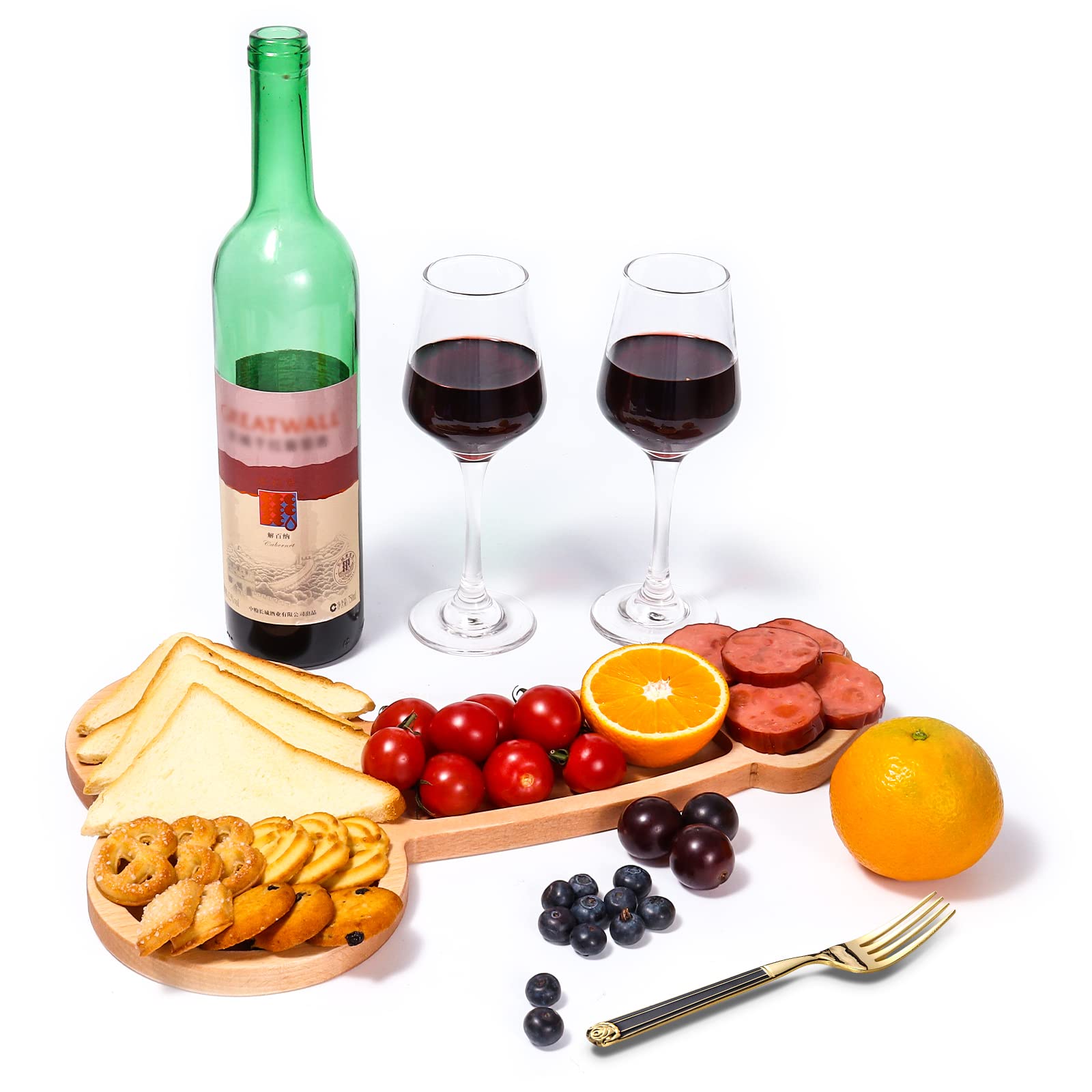 Funny Aperitif Board, Large Solid Wood Cheese Board and charcuterie Platter, Unique Serving Tray for Crackers Steak Fruit Meat and Wine, Ideal Bachelor Party and Wedding Gift (15.7 inch)