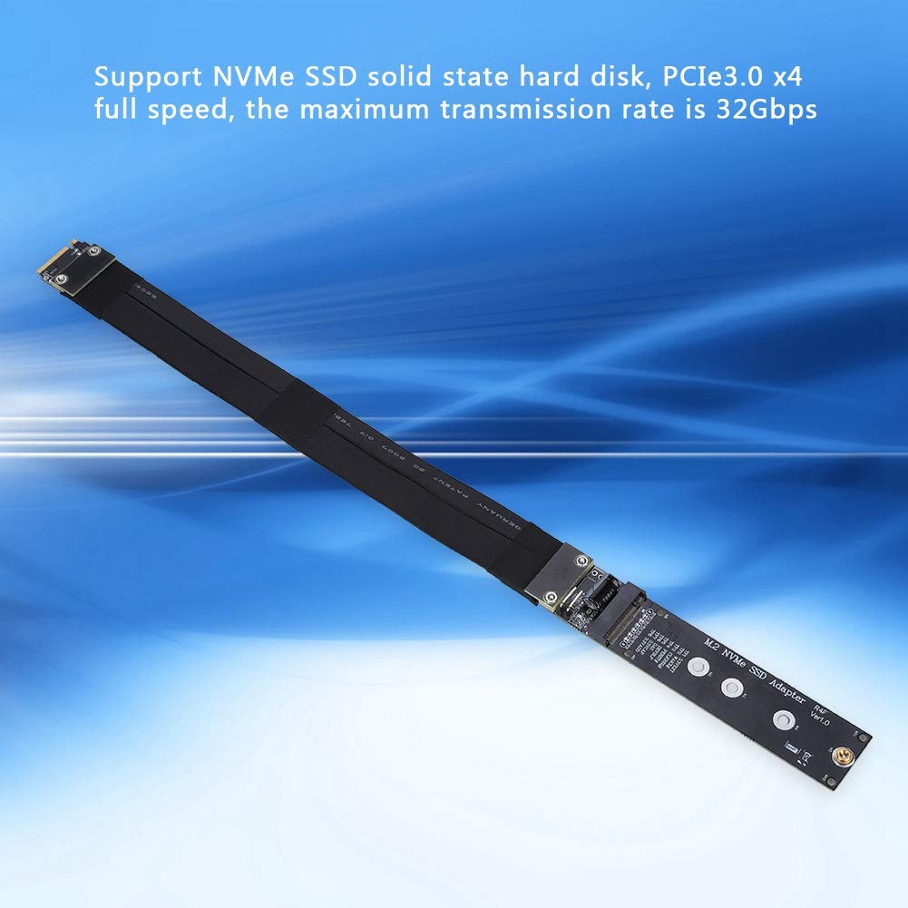 Diyeeni M.2 NVMe Solid State Drive Extension Cable, 20cm M.2 NVMe SSD Extender Adapter Cable for PCIE 3.0 x4, SSD Extension Cable with Full Speed 32Gbps Transfer Rate