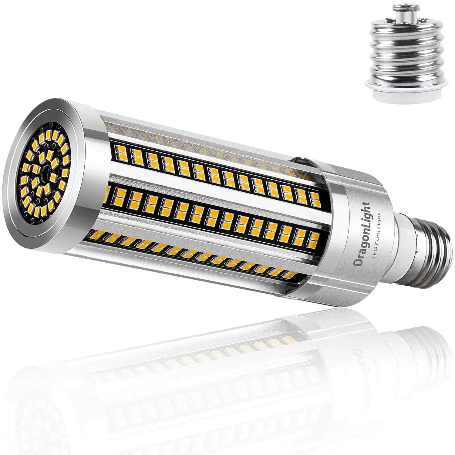 DragonLight 35W Corn LED Light Bulb Fanless (300 Watt Equivalent) E26/E39 Large Mogul Base LED Lamp 3000K Warm White 4,200LM