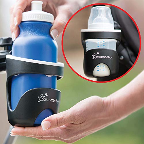 Dreambaby Strollerbuddy Drink Cup Holder, Black/White