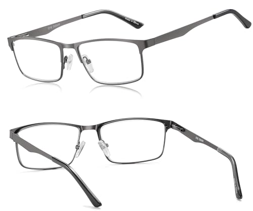 EYECEDAR 5-Pack Reading Glasses for Men Metal Frame Spring Hinges with a pair Blue Light Readers 2.50