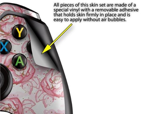 WraptorSkinz Decal Style Vinyl Skin Wrap compatible with XBOX One Original Wireless Controller Flowers Pattern Roses 13
