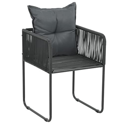 WFAUIBR Dining Set 7 Piece Patio, Patio Furniture Set ,Lawn Chairs Set ,The Patio Set is Perfect for a Small Backyard or Balcony, and Serves as a Relaxing Place to Enjoy time Outdoors,Black/B