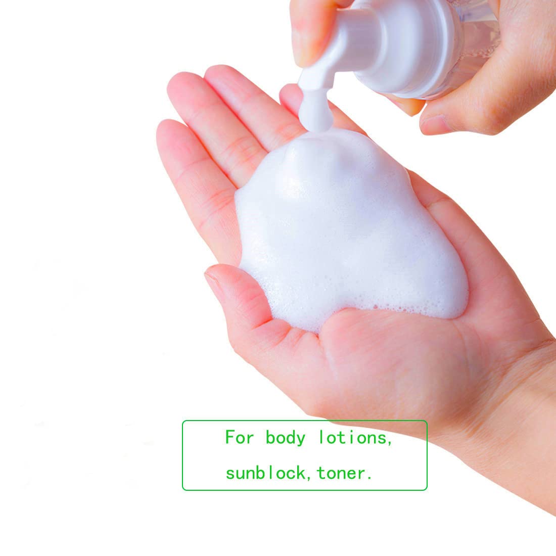 DZTIAN 12 Pcs 2 Oz 60mL Empty Bottle Soap Bottle Mini Foaming Soap Pump Plastic Foam Dispenser Bottle for Cleaning Travel BPA Free