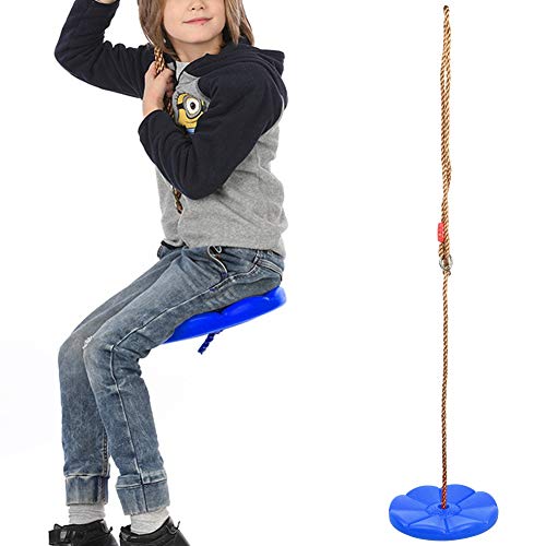 Saucer Tree Swing for Kids Adults,Climbing Rope Tree Swing Indoor Outdoor Disc Hanging Seat Playing Outdoor Play Equipment Children Toys(蓝色)