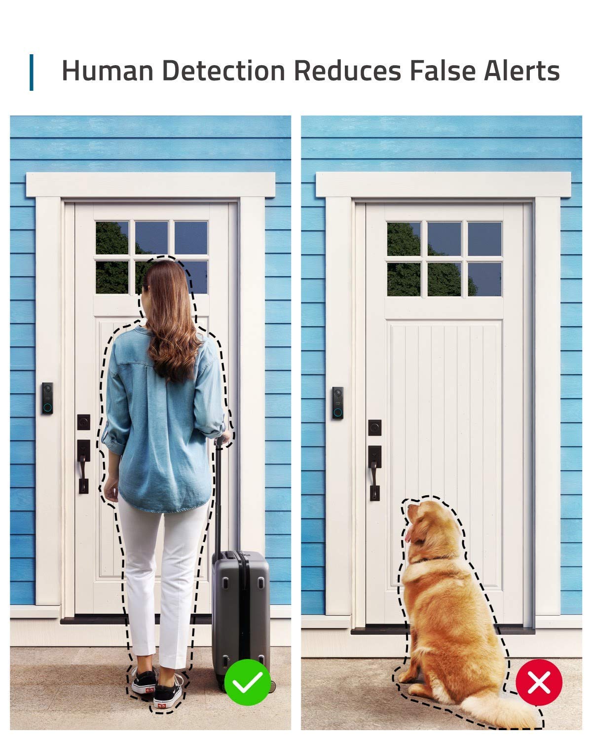 eufy Security, Wi-Fi Video Doorbell, 1080p-Grade Resolution, No Monthly Fee, Secure Local Storage, Human Detection, 2-way Audio, Free Wireless Chime-Requires Existing Doorbell Wires (Renewed)