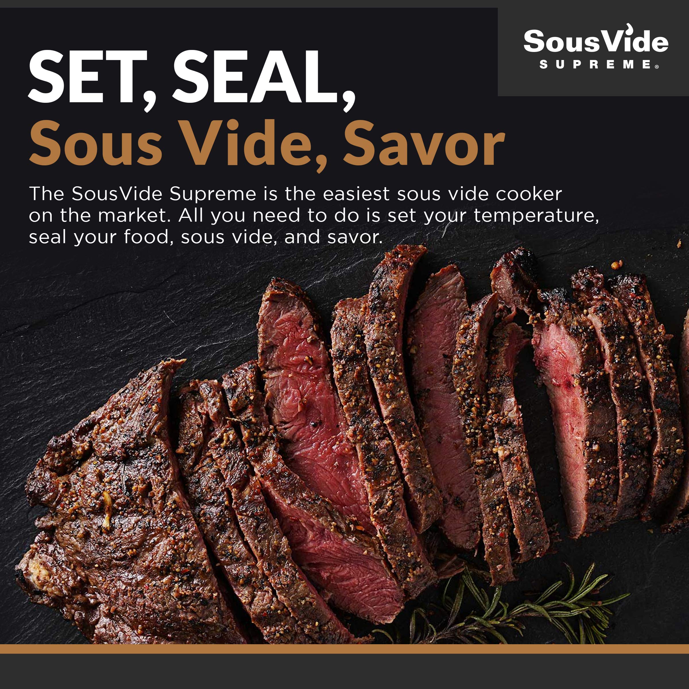 SousVide Supreme Touch 9 Liter | Sous Vide Water Oven | Accurate and Stable Temperature | Touch Control Water Bath Cooker | Quiet Operation