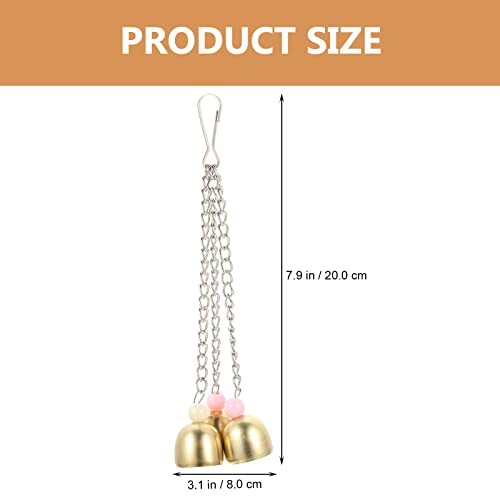 LUOZZY Stainless Steel Pet Parrot Bell Toy for Bird Parrot Parakeets Hanging Small Bird Toys Hanging Bell Ornaments