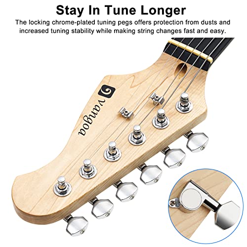 Electric Guitar Beginner Kit, 39 Inch Full Size Electric Guitar with Amp for Beginners Adults Teens, Metallic Red, by Vangoa