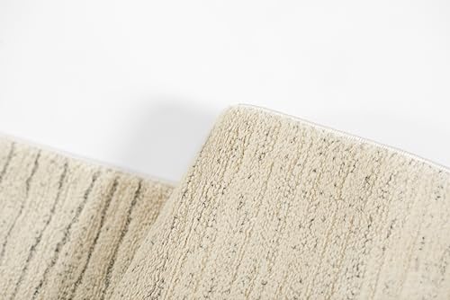 Momeni Rugs WREN 2 Area Rug, 5'3" X 7'3" Ivory Carpet for Living Room, Bedroom, Hallways, Bathroom, and Home Office