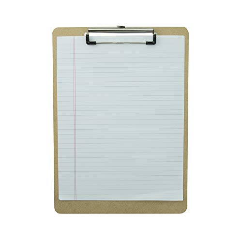 Saunders US-Works 05512 Recycled Hardboard Clipboard -Â Brown, Letter Size Writing Board with Low Profile Clip