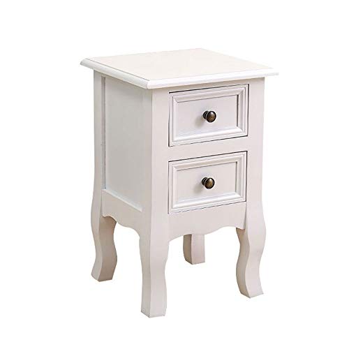 LHLLHL Nightstand Drawer Organizer Storage Cabinet Bedside Table Bedroom Furniture Woode Nordic White Bedside Table Solid Wood