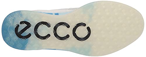 ECCO Men's S-Three Gore-TEX Golf Shoe, White/Blue, 8-8.5