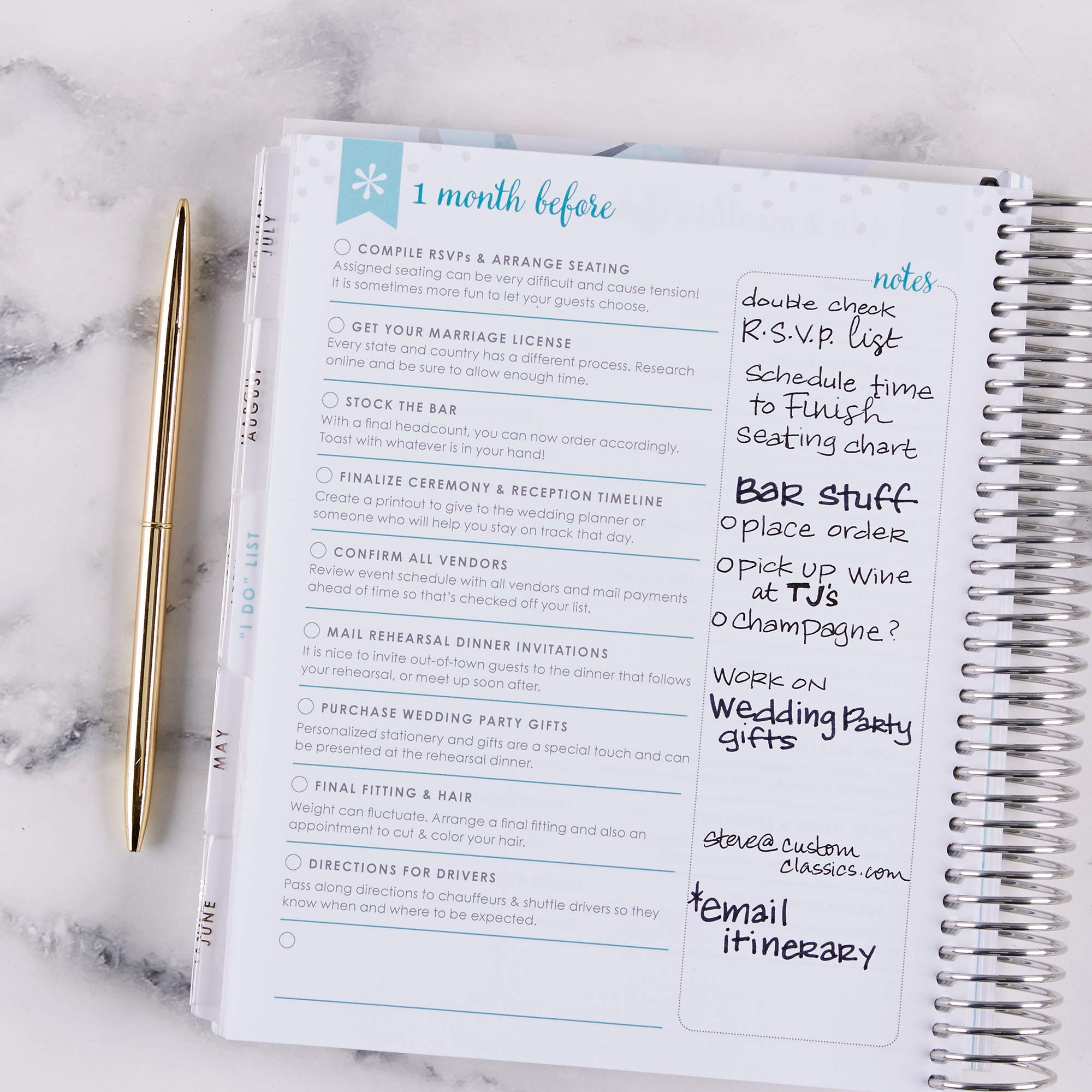 Erin Condren Undated 12-Month Wedding Planner - Today, Tomorrow and Forever, Includes Blank Calendar, Pre-Determined to-Do List, Budget Checklist, Menu Details, and More