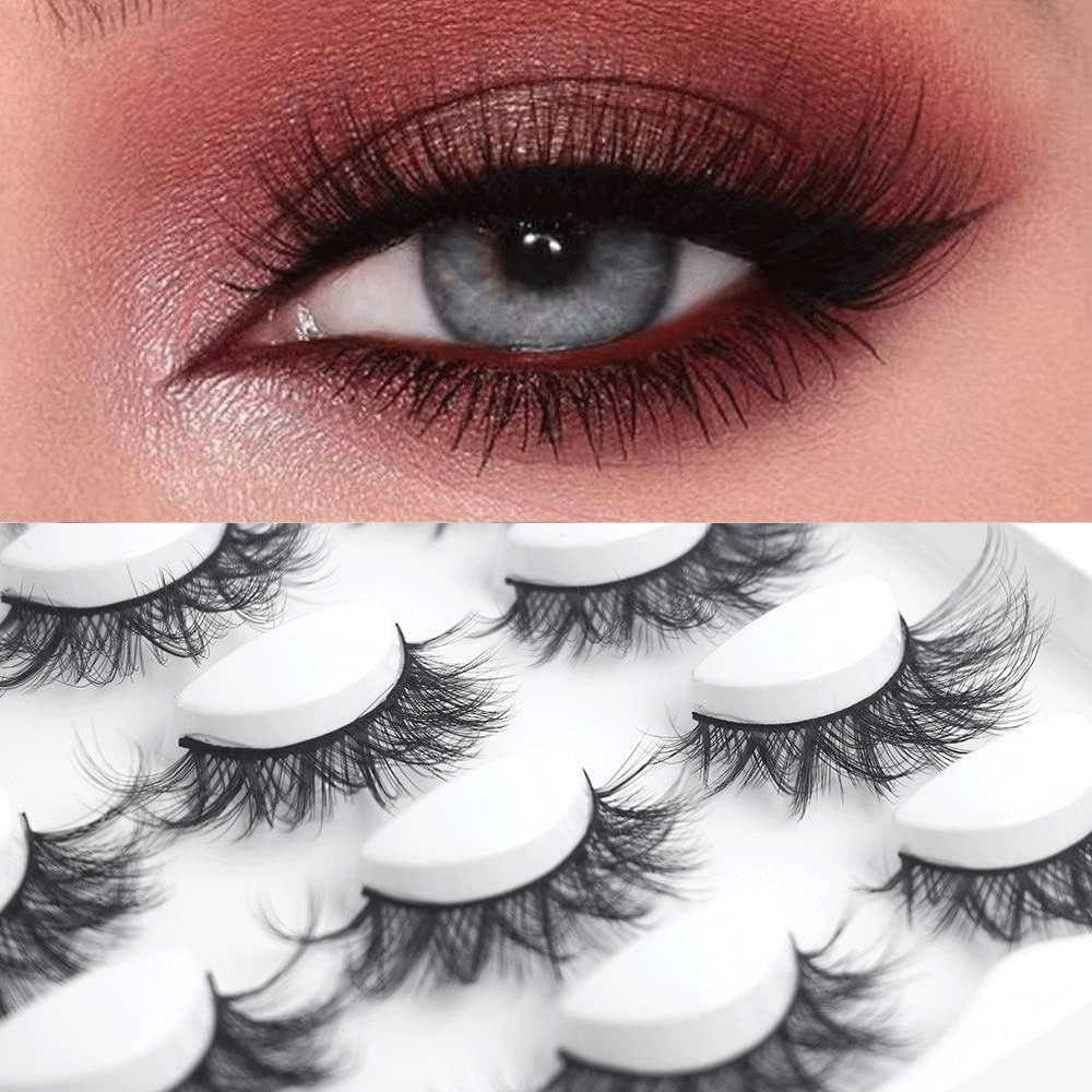 False Eyelashes Russian Strip Lashes Manga Lashes 10 Pairs of Natural Matte False Eyelashes