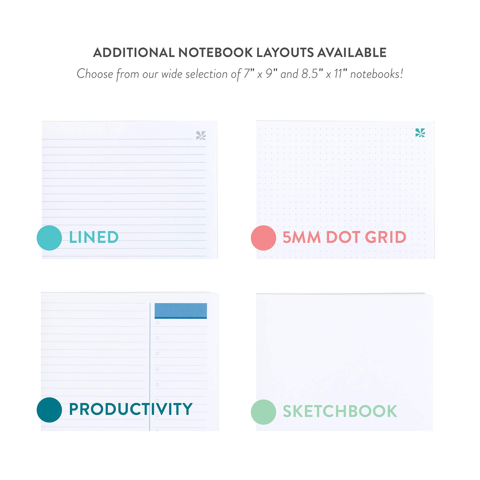 Erin Condren 7" x 9" Spiral Bound Graph Paper Notebook - Watercolor Bouquet. 160 Page Writing, Drawing & Art Grid Ruled Notebook. 80Lb Thick Mohawk Paper. Stickers Included