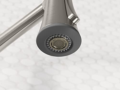 KOHLER R27459-SD-VS Lilyfield Commercial Style Pre-Rinse Single-Handle Semi-Professional Kitchen Sink Faucet, Vibrant Stainless