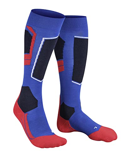 FALKE Men's SK4 Ski Socks, Merino Wool, Knee High, Light Cushion, Breathable Quick Dry, Winter Athletic Sock, Blue (Olympic 6940), 10.5-11.5, 1 Pair