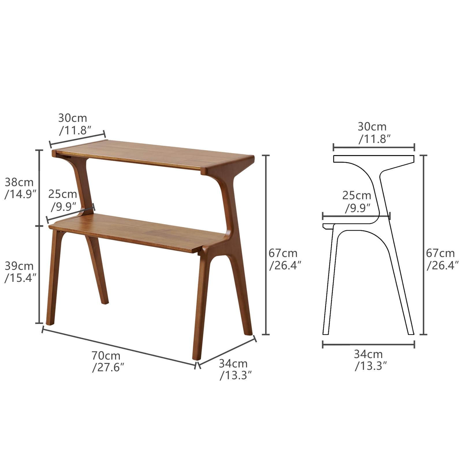 MLRDWLS Couch Table, Sofa Table with Storage, Mid Century Modern Console Table, for Living Room, Bedroom, Entrance (Cherry Color)