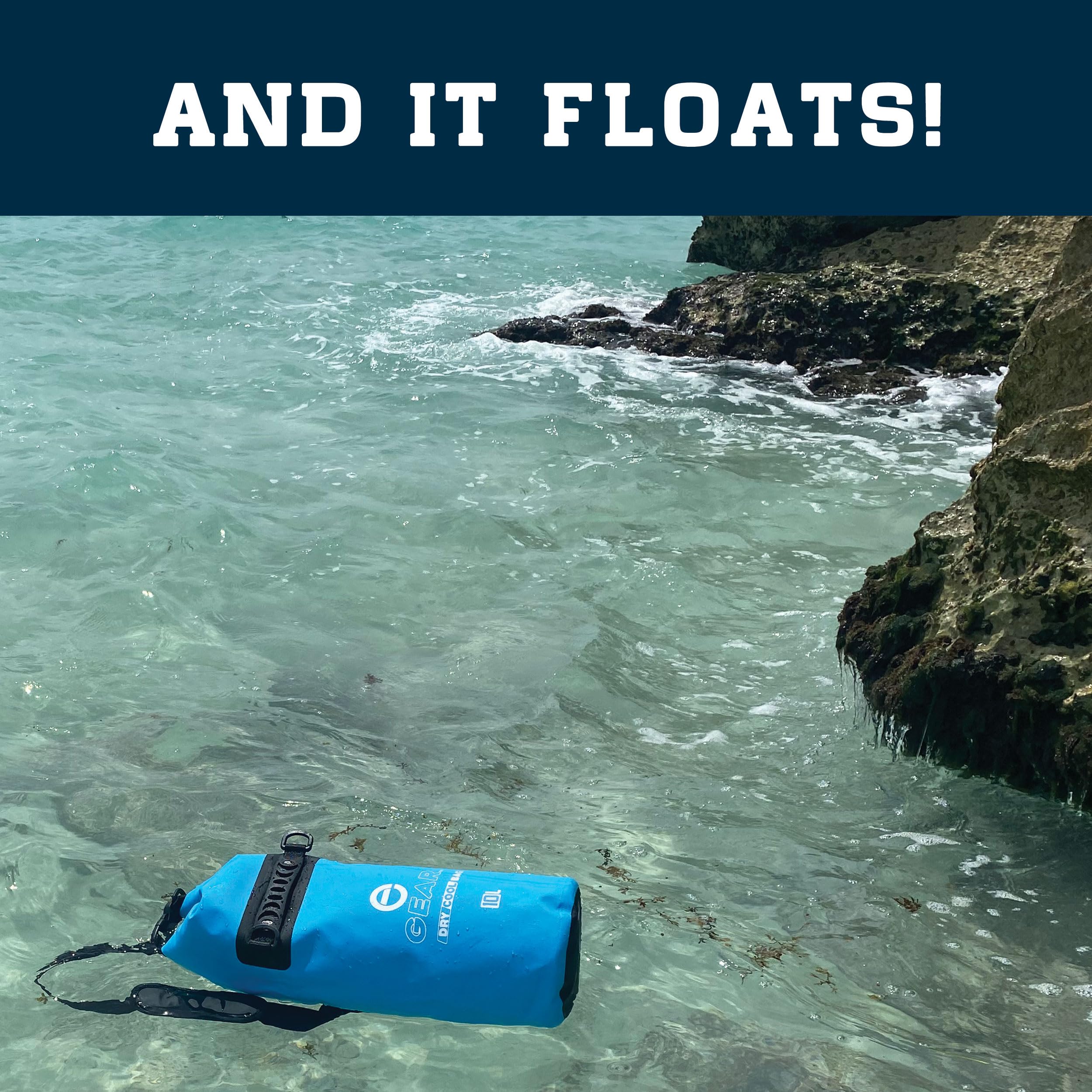 Enthusiast Gear Roll Top Insulated Backpack Cooler Dry Bag β Leak Proof, Collapsible, Waterproof with Padded Shoulder Strap - Perfect for Kayaking Fishing Beach Hiking - Orange, Grey, Blue