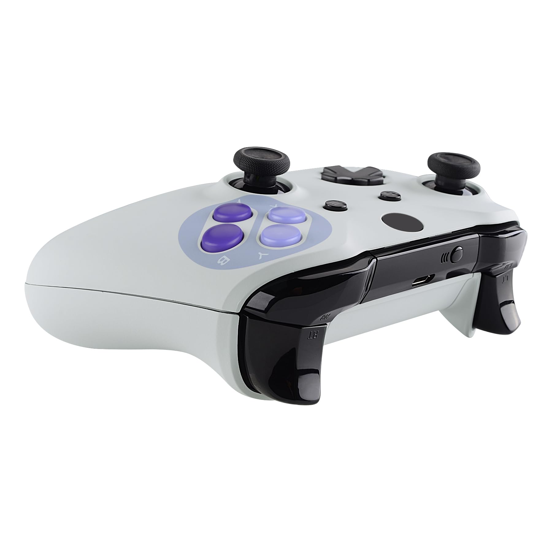 eXtremeRate Classics SNES Style Soft Touch Front Full Set Shell for Xbox One S X Controller, Replacement Housing Shell with ABXY Buttons for Xbox One S & Xbox One X Controller (Model 1708)