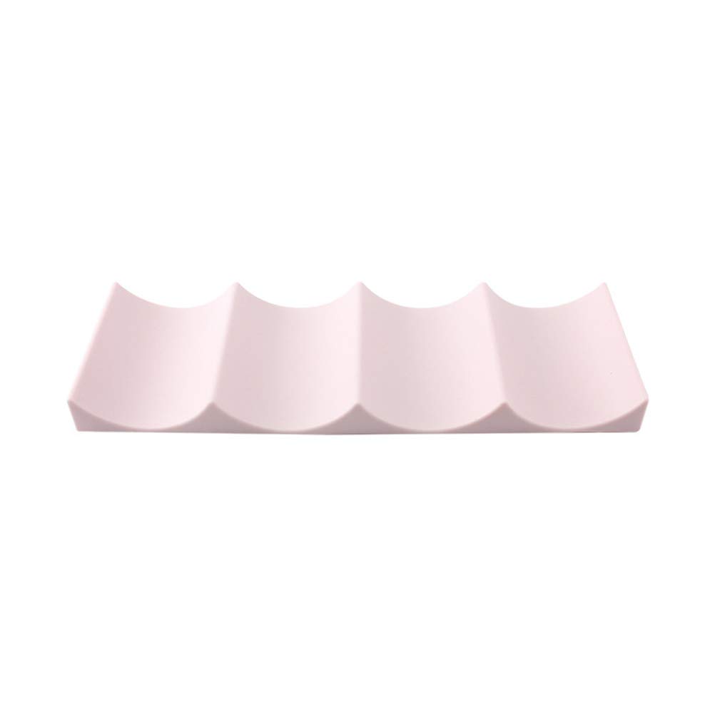 HEMOTON Wine Bottle Display Mat Plastic Bottle Stacking Mat Rack Organizer Stacks Cans Bottles Wine Holder for Countertops Pantry Fridge (Pink)
