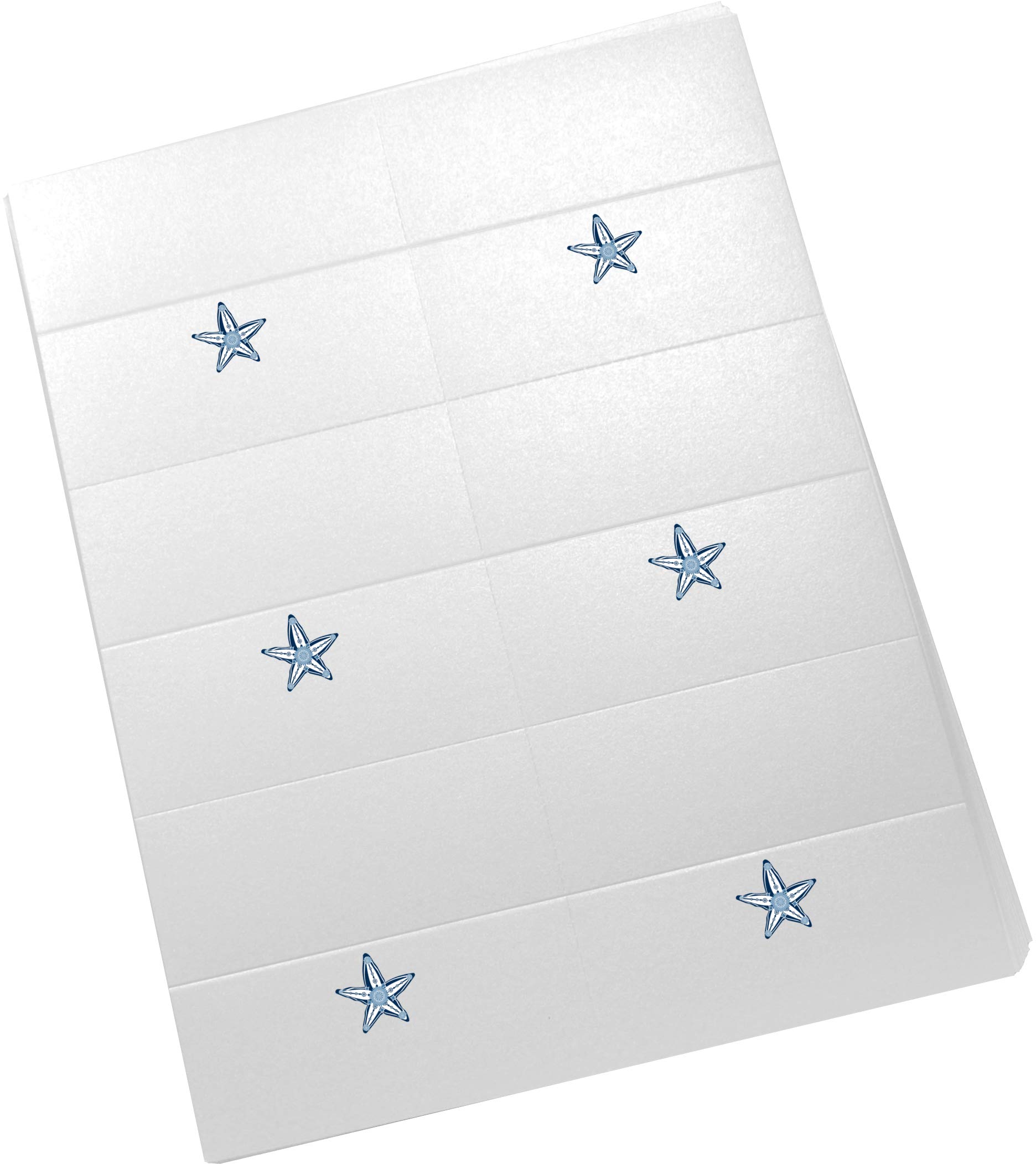 Starfish Printable Place Cards, Set of 60 (10 Sheets), Laser & Inkjet Printers - Wedding, Party, Dinner, and Special Events - Made in the USA