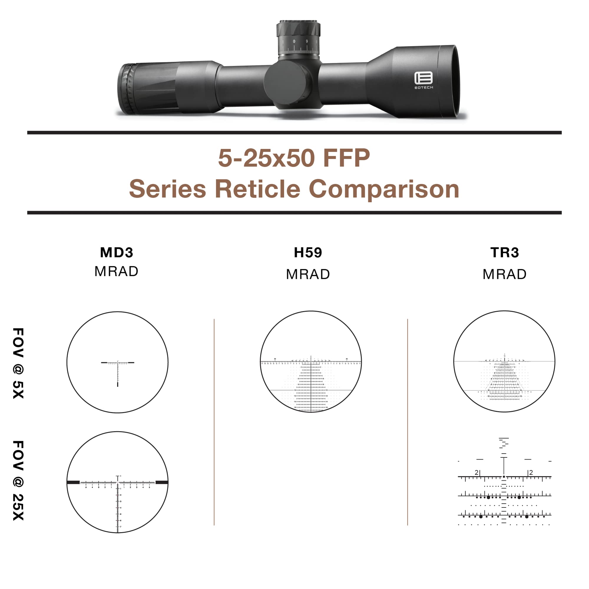 EO Tech Vudu 5-25x50 FFP VDU5-25FFTR3