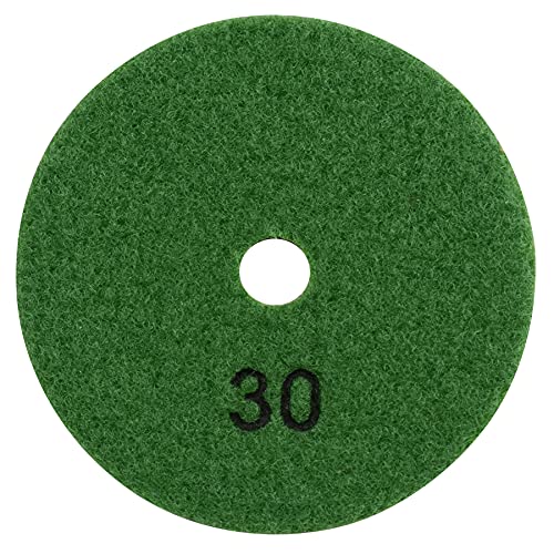 Konfor Diamond Polishing Wet Pads 4 Inch for Grinding Stone Marble Granite Countertop Tiles 10 Pieces Grit 30