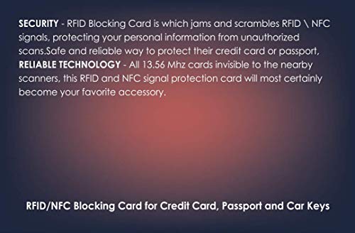 ScanAndBuyWall - 4 pack Blocking Cards - Protect Your Identity with Our NFC/RFID Blocking Card - Secure Your Data - Prevent RFID Scanning