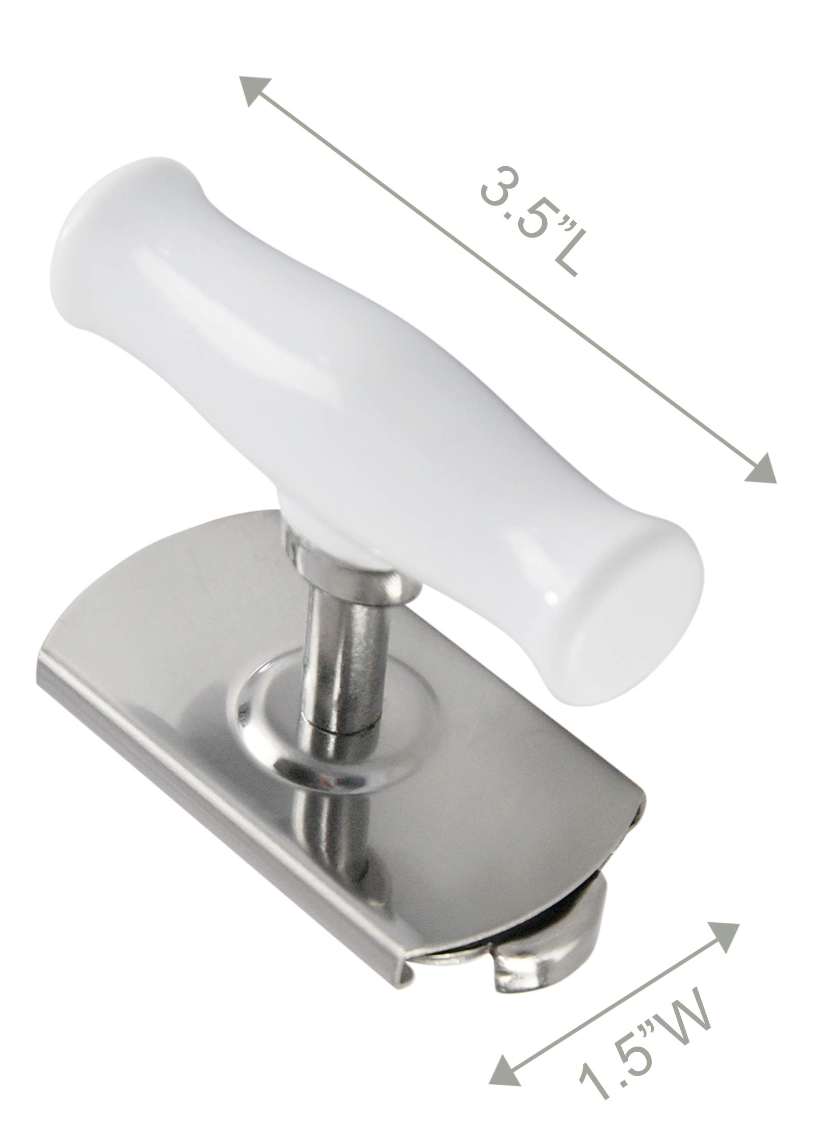 HOME-X Twist-Top Jar Opener, Easy Grip Opener, Great for Weak or Arthritic Hands, Strong Gripping Jar Opener, 3 ½” L x 1 ½” W x 2 ¾” H, White